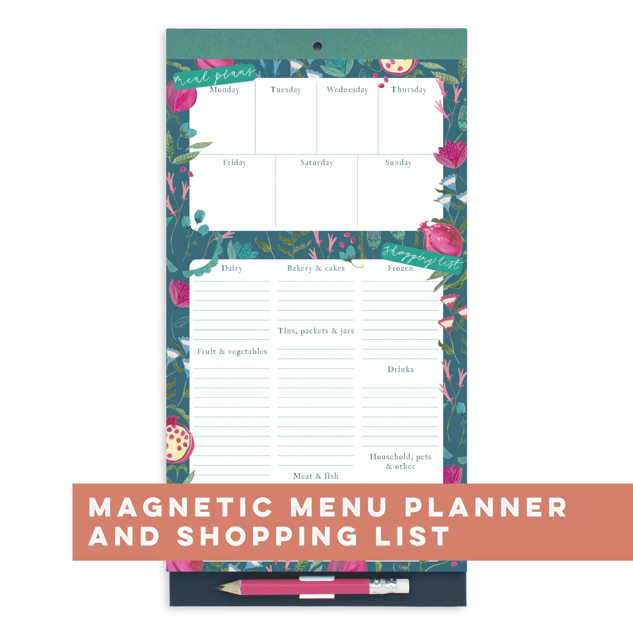 Magnetic Meal Planner & Shopping List | Weekly Menu Planning ...