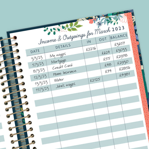 2022 - 2023 Boxclever Press Family Life Book Diary I 7 columns per day